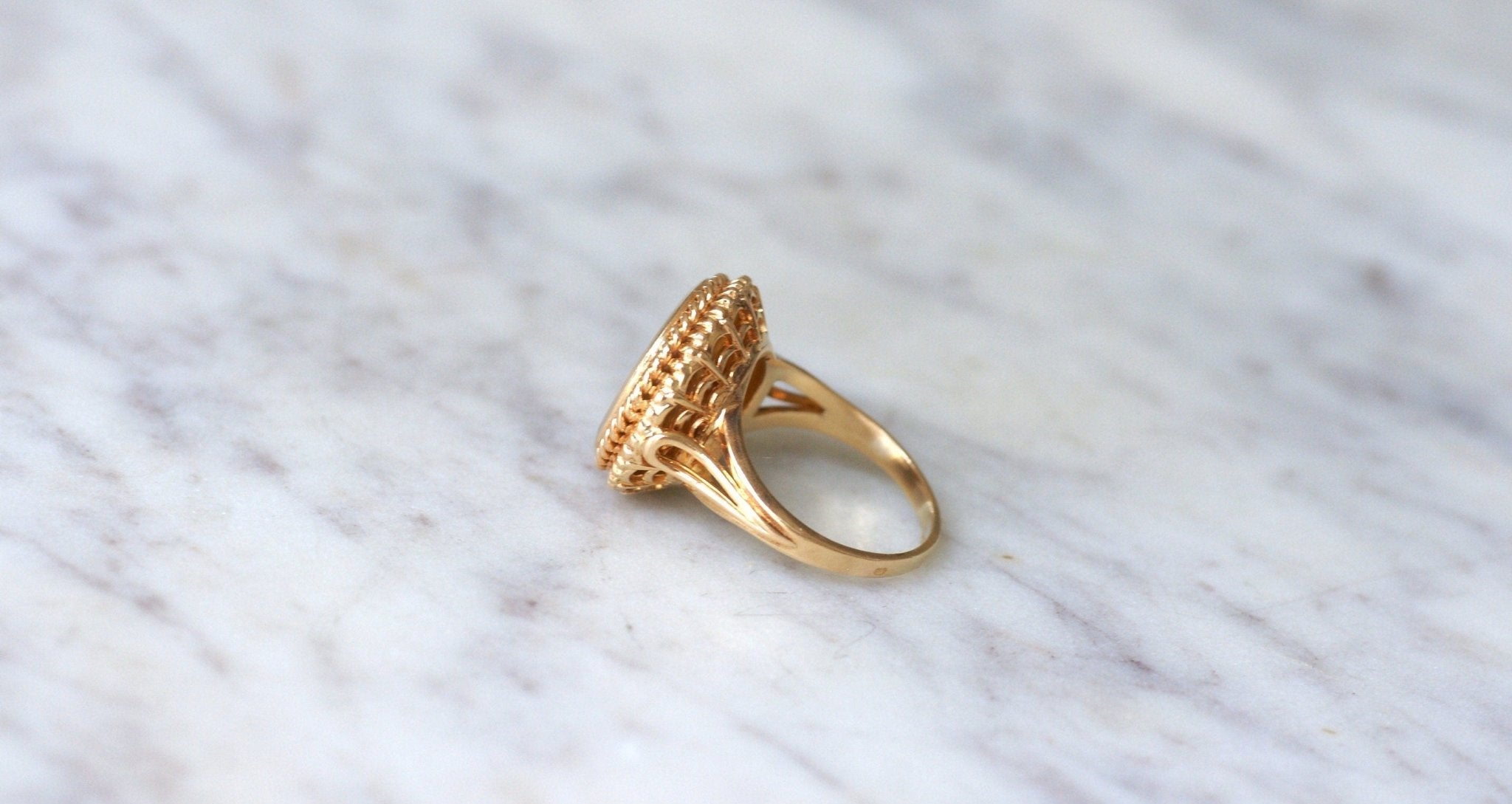 Bague Augis Vintage Or Jaune et Diamant T51 | Galerie Pénélope
