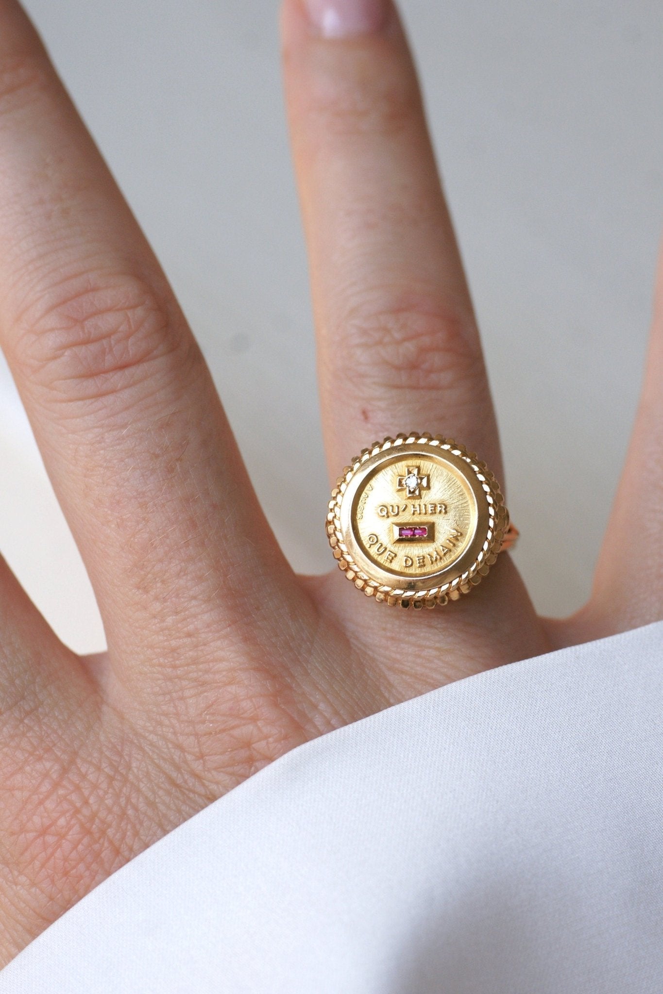 Bague Augis Vintage Or Jaune et Diamant T51 | Galerie Pénélope